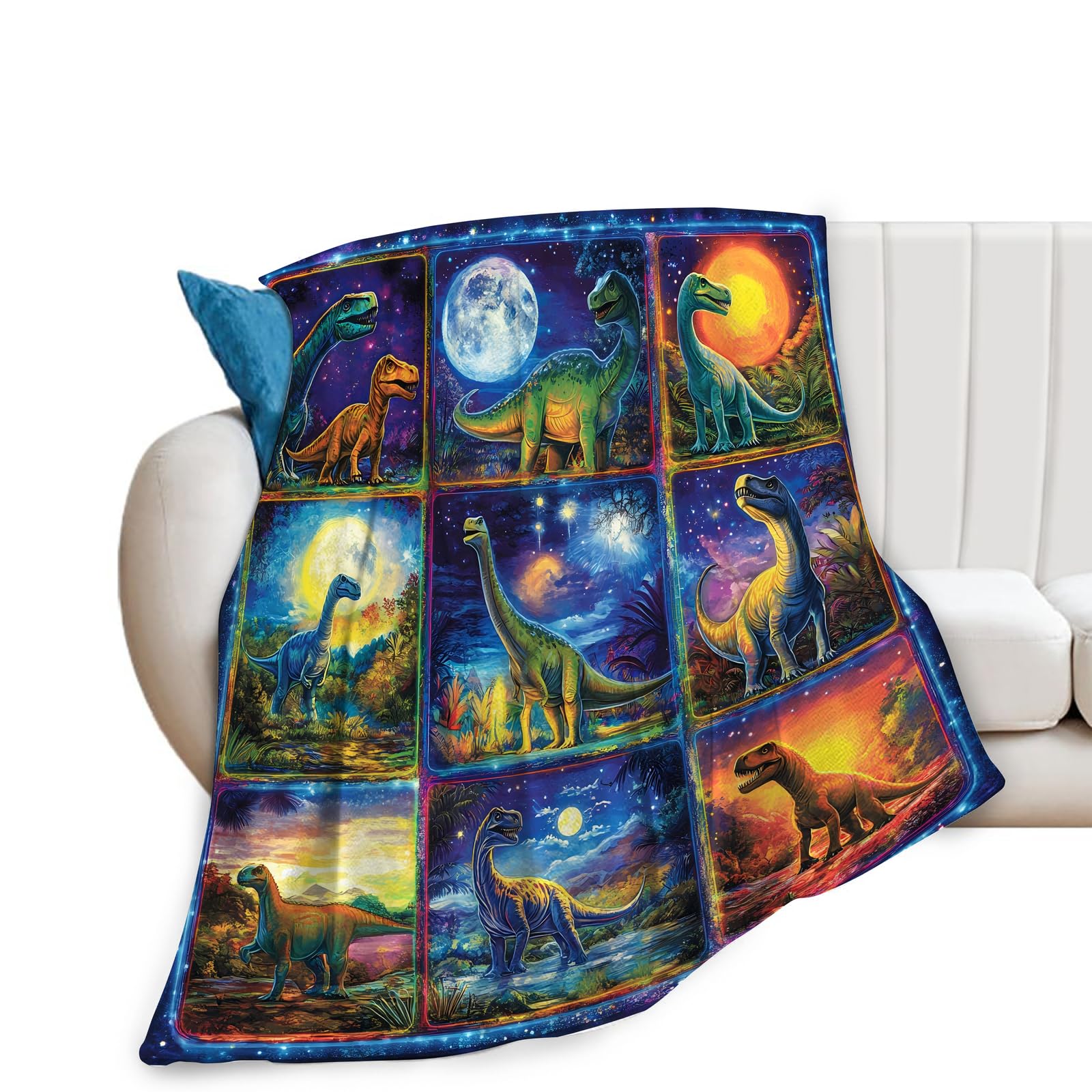 Amazon.com: Dinosaur Blanket Super Soft Warm Dinosaur Throw Blanket ...