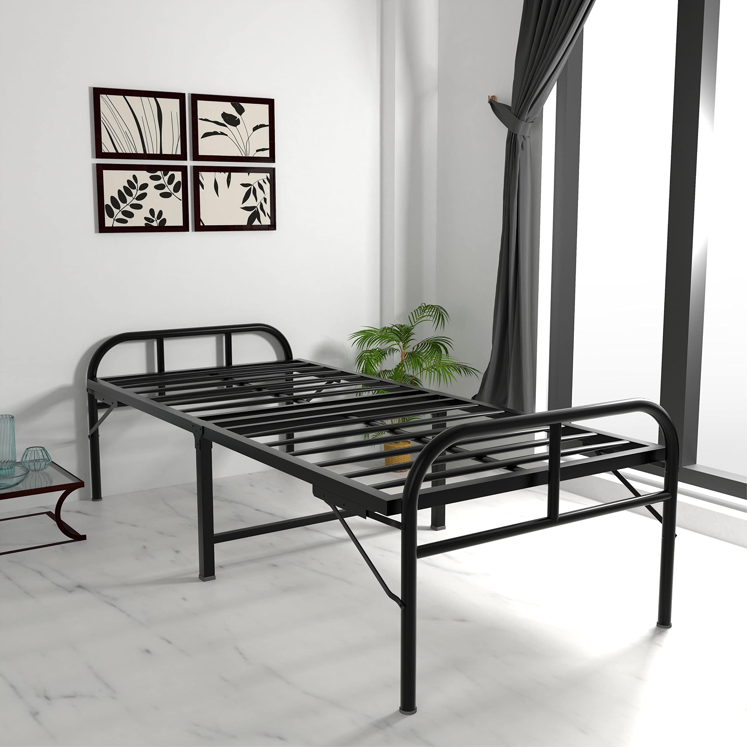 Honey Touch® Folding Bed | 2 Year Warranty | Metal Single Size for ...