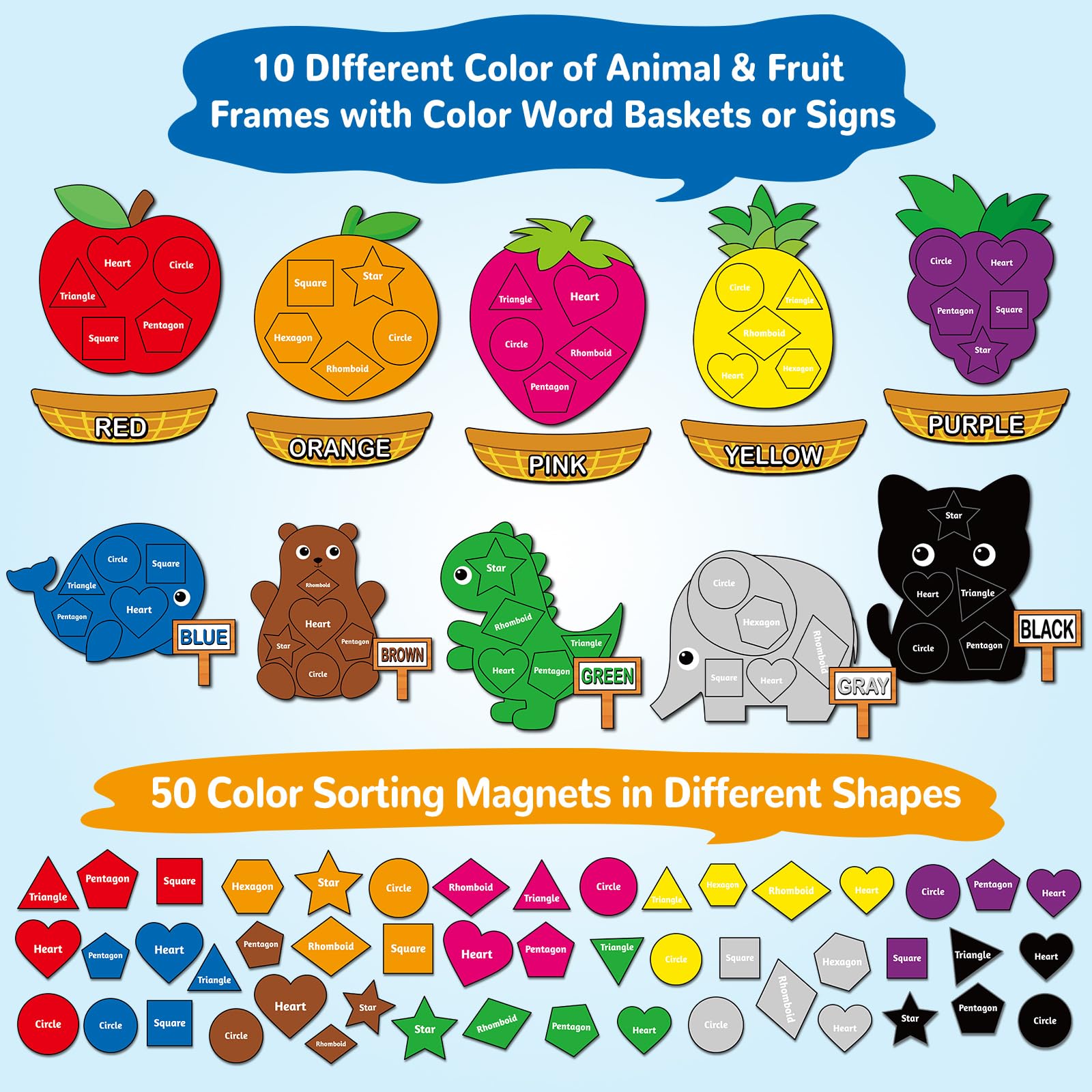 Tonies Box Fridge Magnets For Toddlers Pussan 225-Piece Magnetic ...