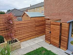 Western Red Cedar Batten Screen (21 Pack) 2.94m2 Contemporary Fencing ...