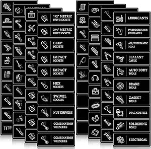 Amazon.com : 80 Pcs Tool Box Organization Magnetic Labels Tool Chest ...