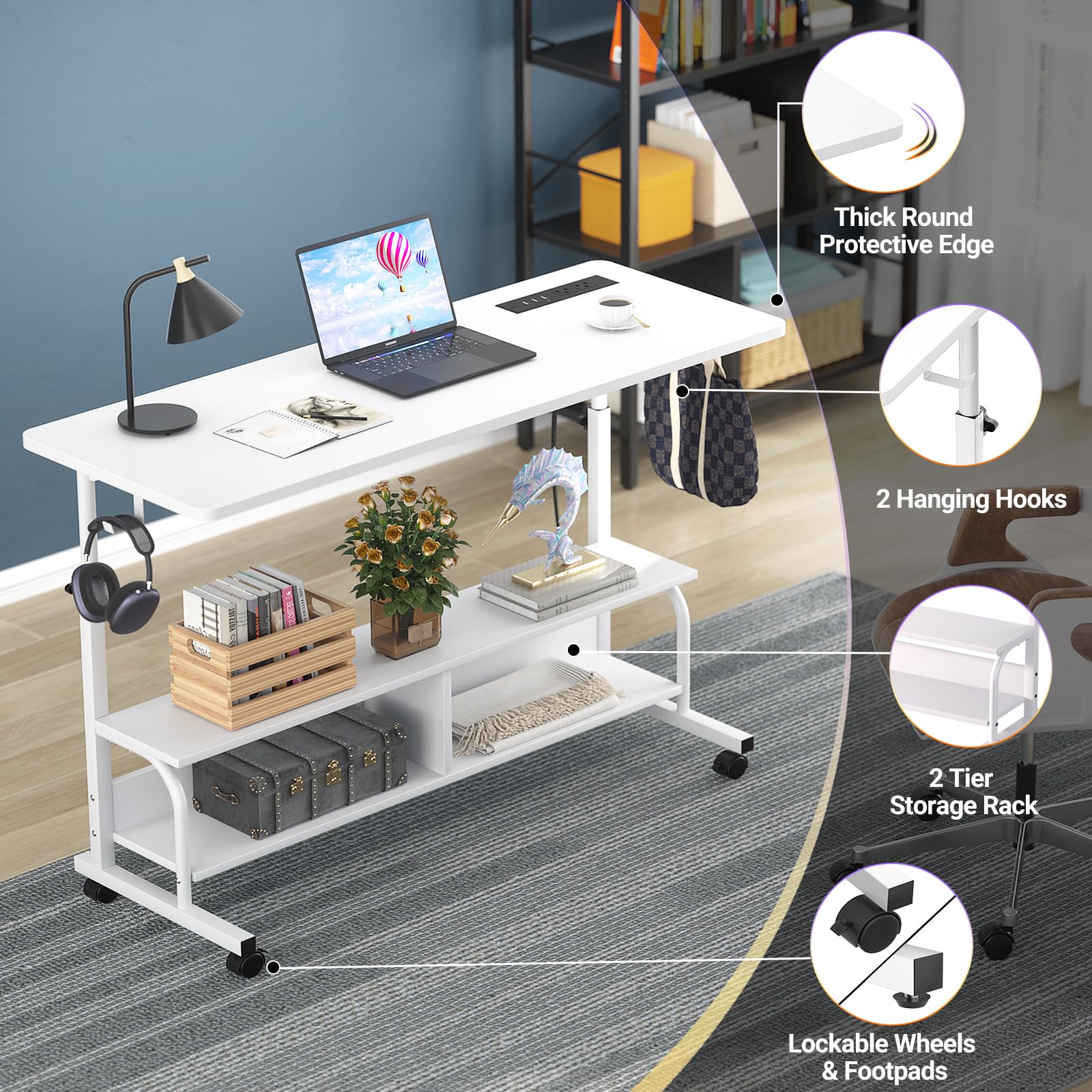 Snapklik.com : Armocity Rolling Standing Desk
