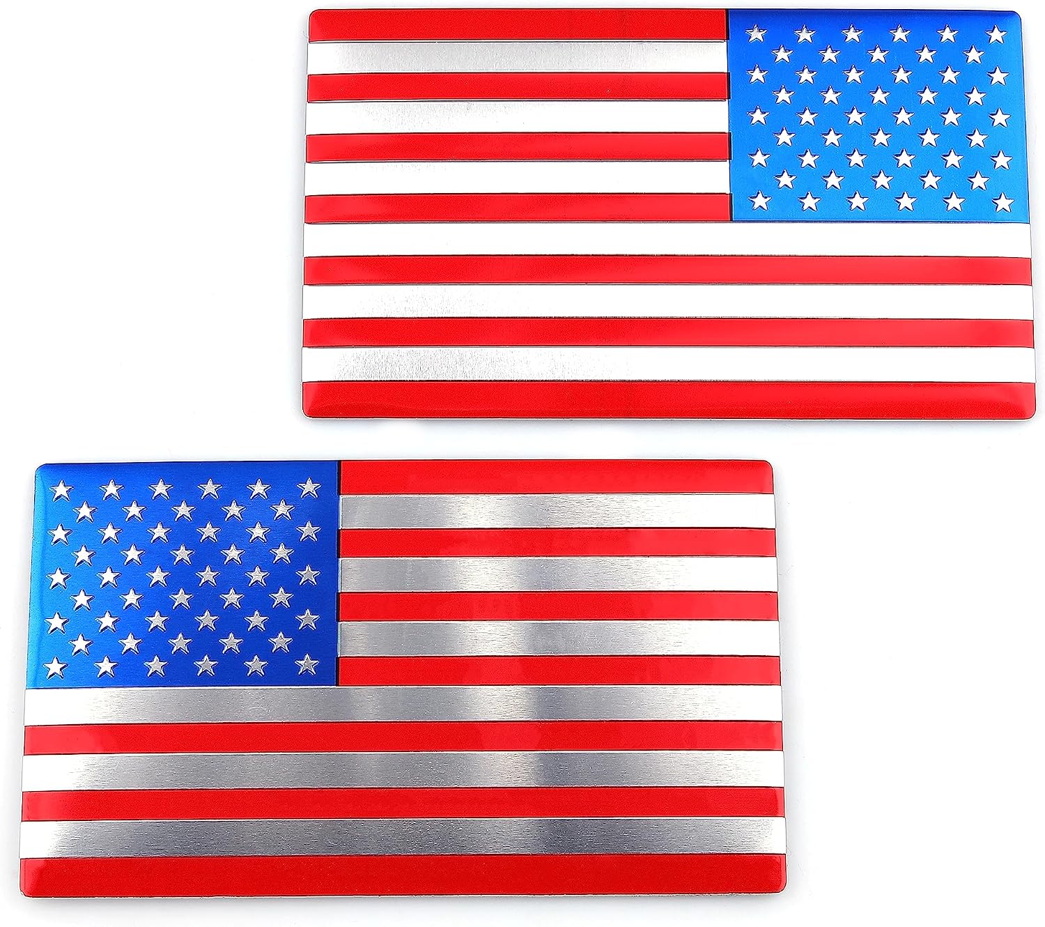 Amazon.com: 2X United States Car Emblem American Flag Emblem 3D Gold ...