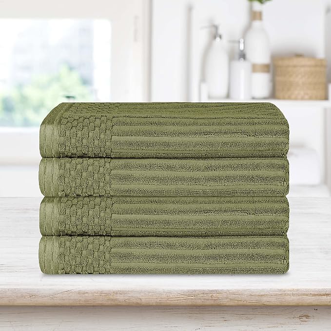 Amazon.com: Superior 4-Piece Cotton Towel Set, Includes 4 Bath Towels ...