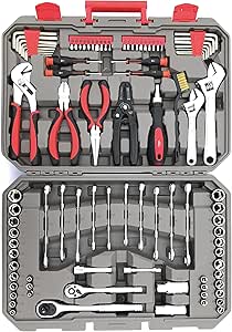 Apollo Tools 95 Piece Mechanics Tool Set with SAE and Metric Socket ...