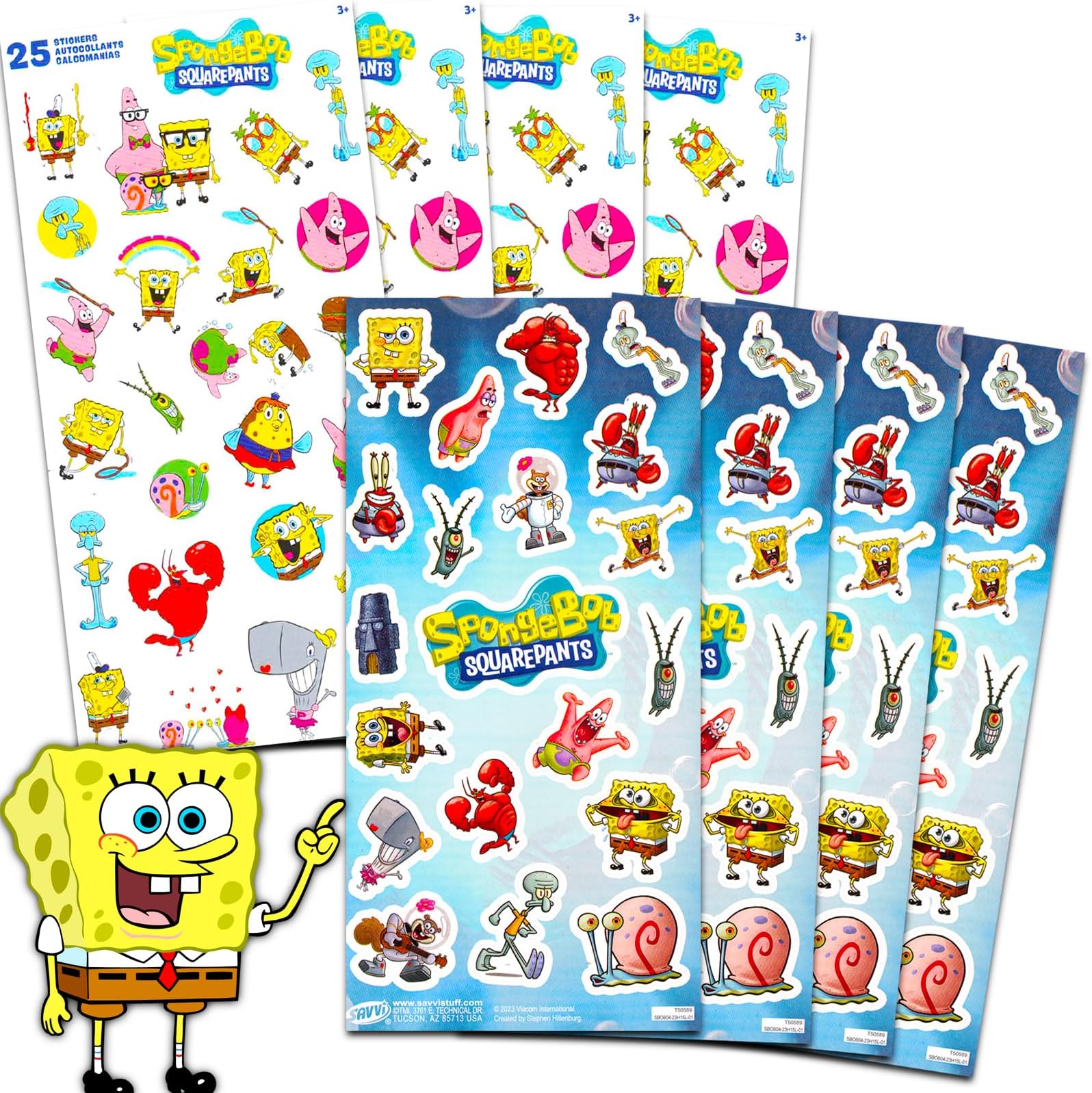 Amazon.com: Spongebob Squarepants Stickers for Kids - Bundle Set with ...