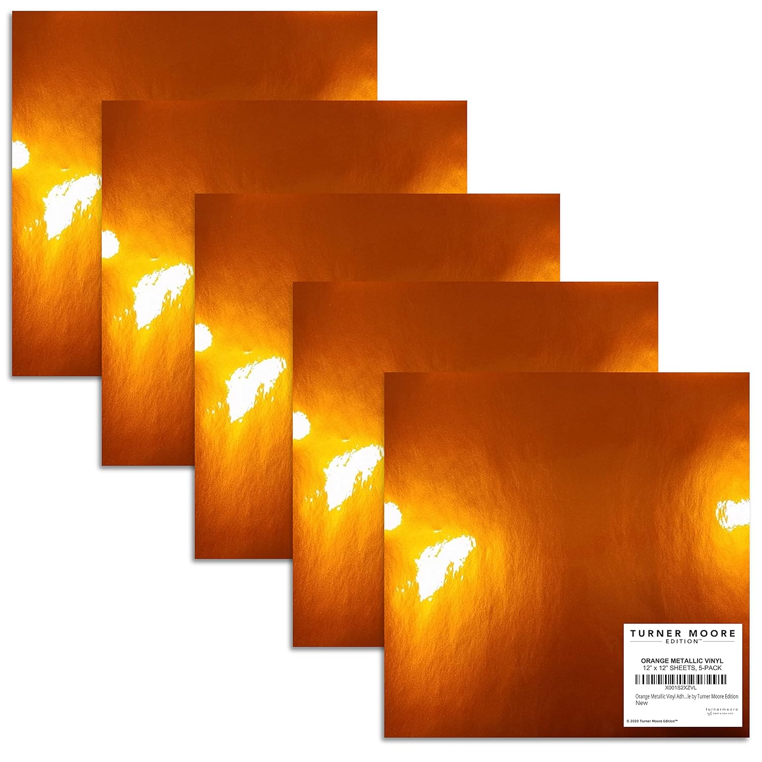 Amazon.com: Orange Metallic Vinyl Adhesive, 12" x 12" Satin Orange ...
