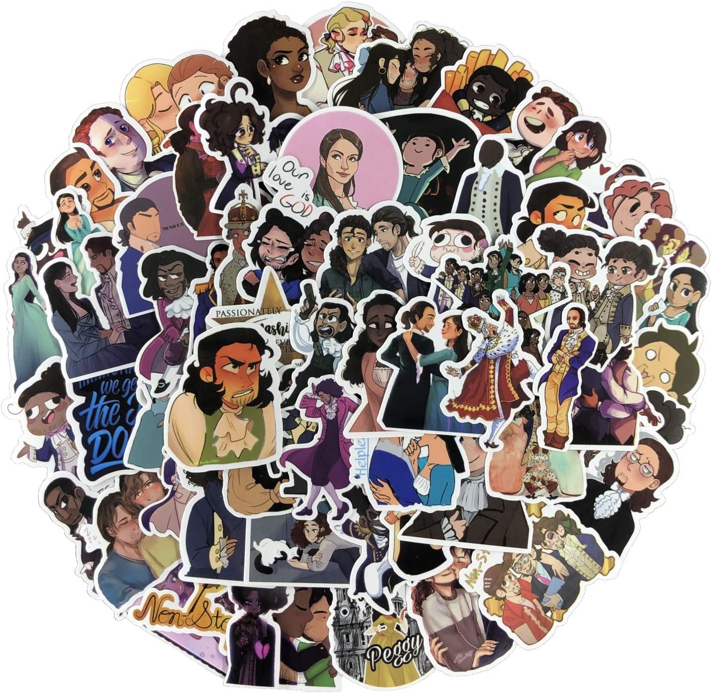 Amazon.com: Hamilton_Musical Stickers [66pcs] Vinyl Stickers Pack for ...