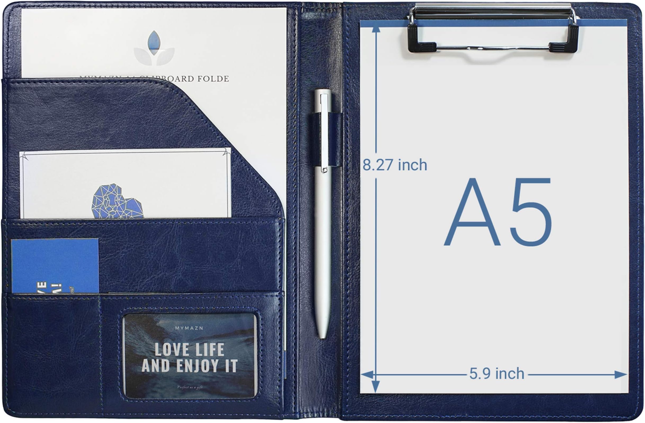 Amazon.com : Small Padfolio Clipboard A5 Folder for Writing Pad ...