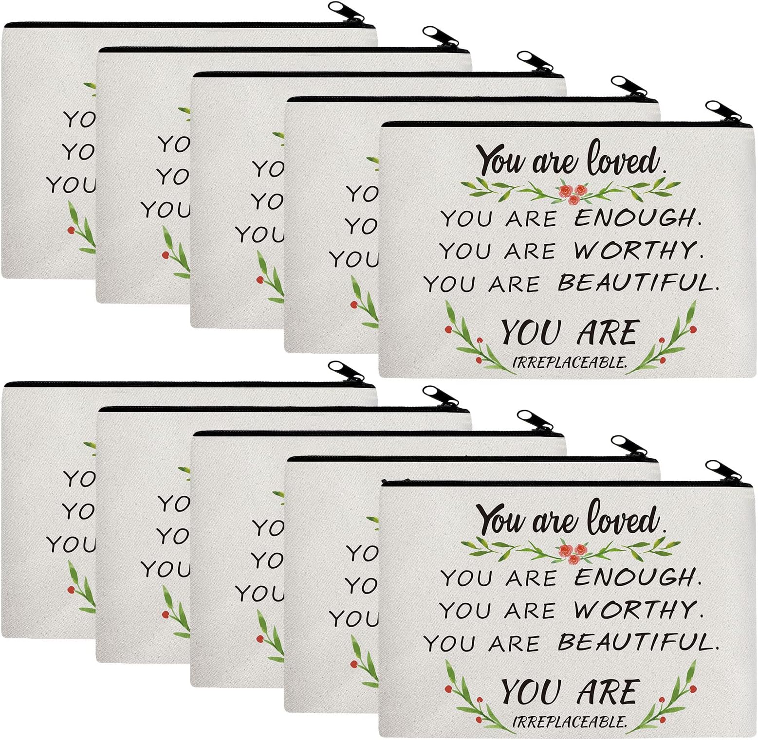 Amazon.com: Talltalk 8 Pcs Christian Cosmetic Bags Inspirational Bible ...