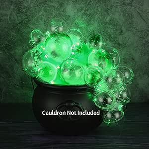 Amazon.com: Wenqik 33 Pcs Halloween Bubble Cauldron DIY Set 30 Clear ...