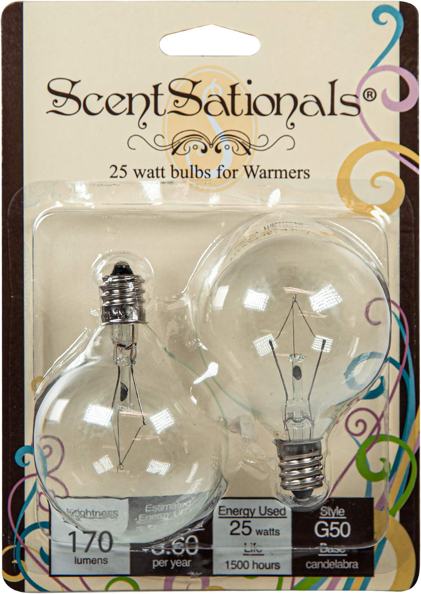 Scentsationals 25 Watt Wax Warmer Light Bulb - 25 Watt Light Bulbs for ...