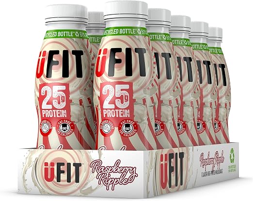 UFIT High Protein Milkshake Raspberry Ripple 10x330ml : Amazon.co.uk ...