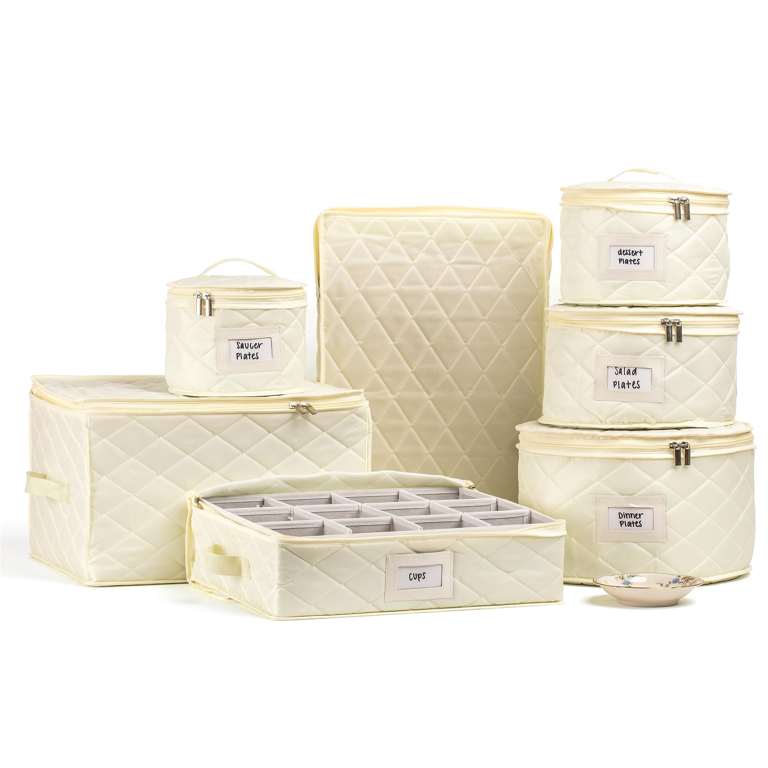 China Storage Containers Quilted. 7PC Dishes Storage Kit with 48 Cut-to ...
