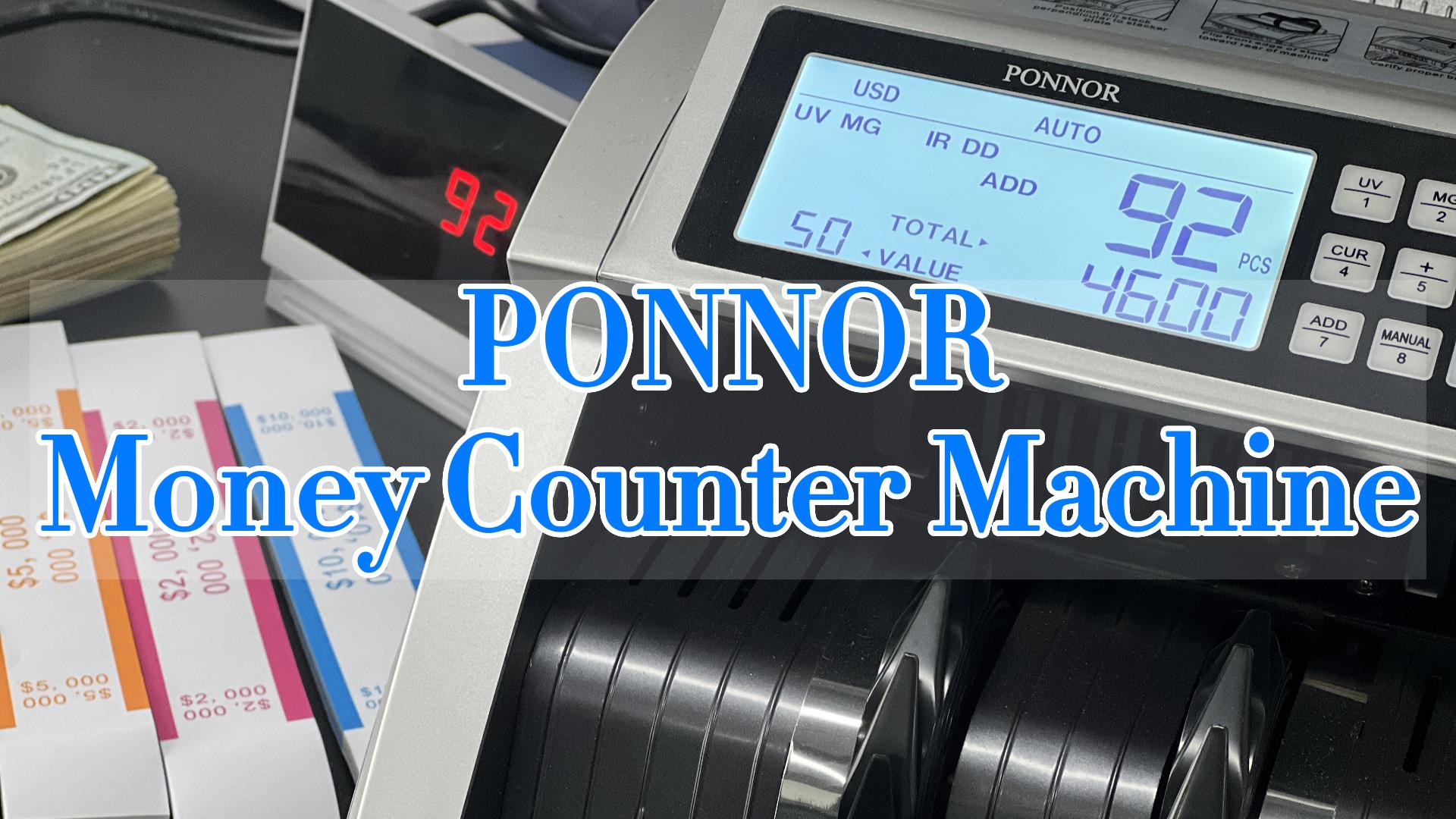 Watch PONNOR Money counter calculate the total value of the bills. on ...