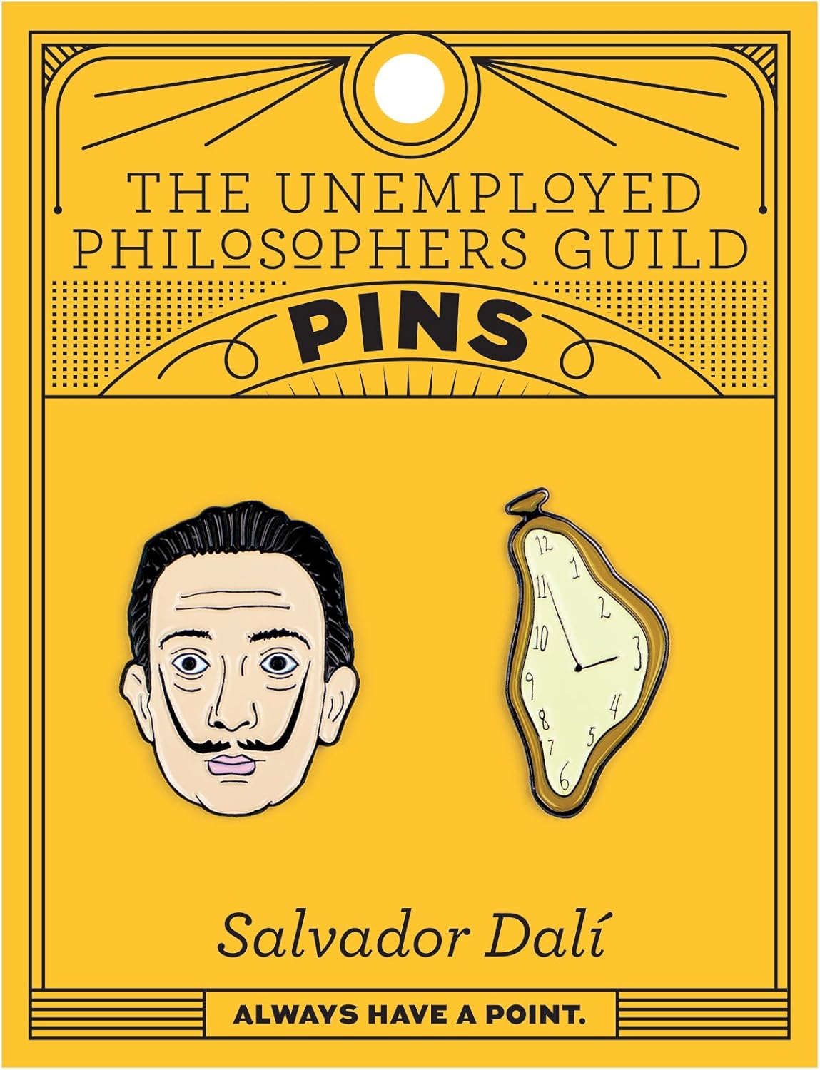 Dali and Watch Enamel Pin Set - Strong Rubber Backing Clasps : Amazon ...