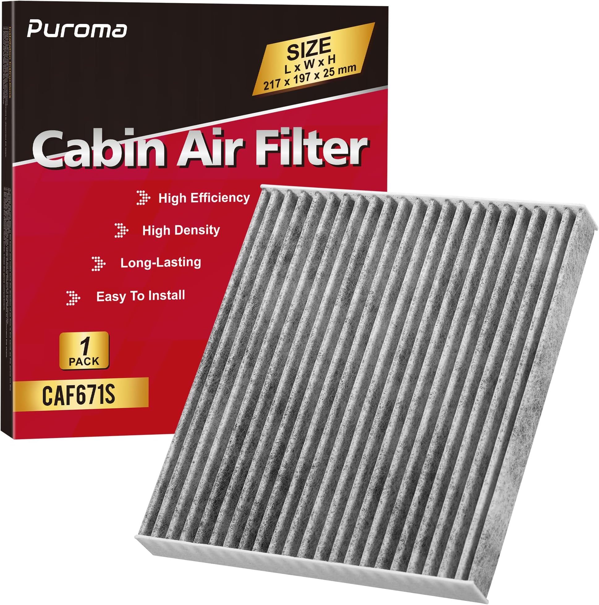 Amazon.com: Puroma Cabin Air Filter with Activated Carbon, Replacement ...