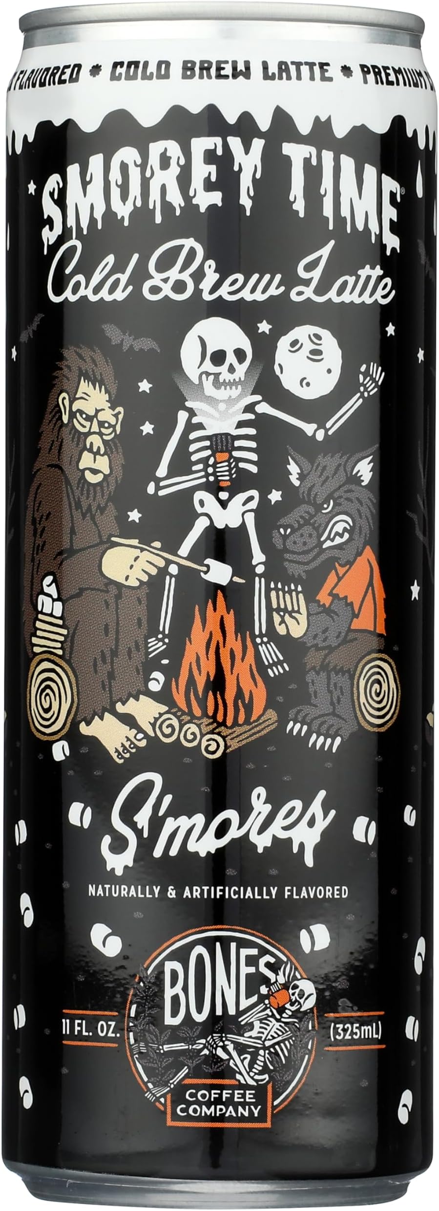 Amazon.com: Bones Coffee Company S'morey Time Cold Brew Latte S'mores ...