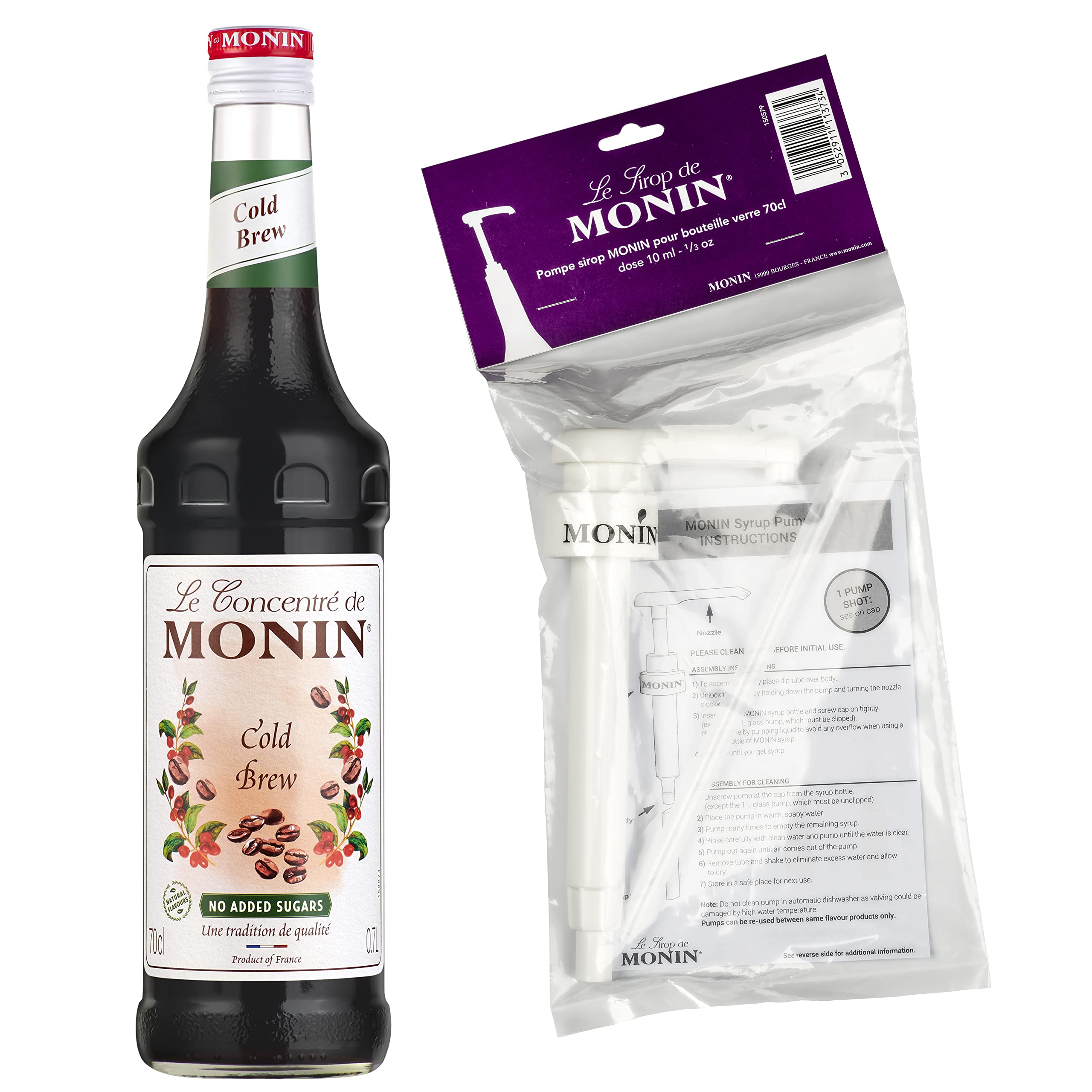 MONIN Premium Cold Brew Concentrate 700ml for Iced Coffees, Cocktails ...