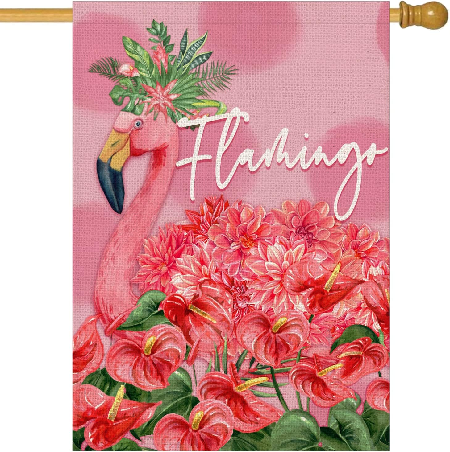 Amazon.com : MEHOTOP Summer Garden Flags Flamingo Patterned Flags 28x40 ...