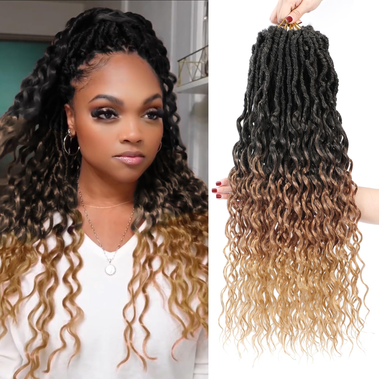 Amazon.com : 7 Packs Deep Locs Crochet Hair for Black Women 24 Inch ...