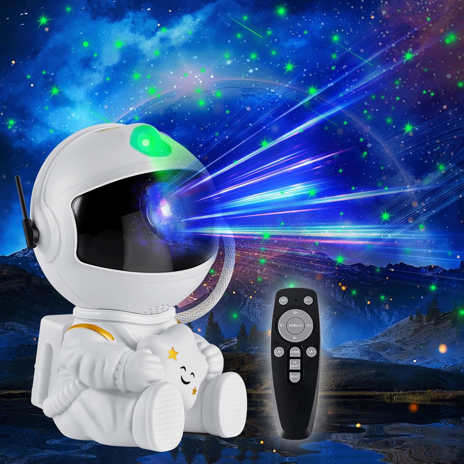 Astronaut Galaxy Star Projector - Starry Night Light with Remote ...