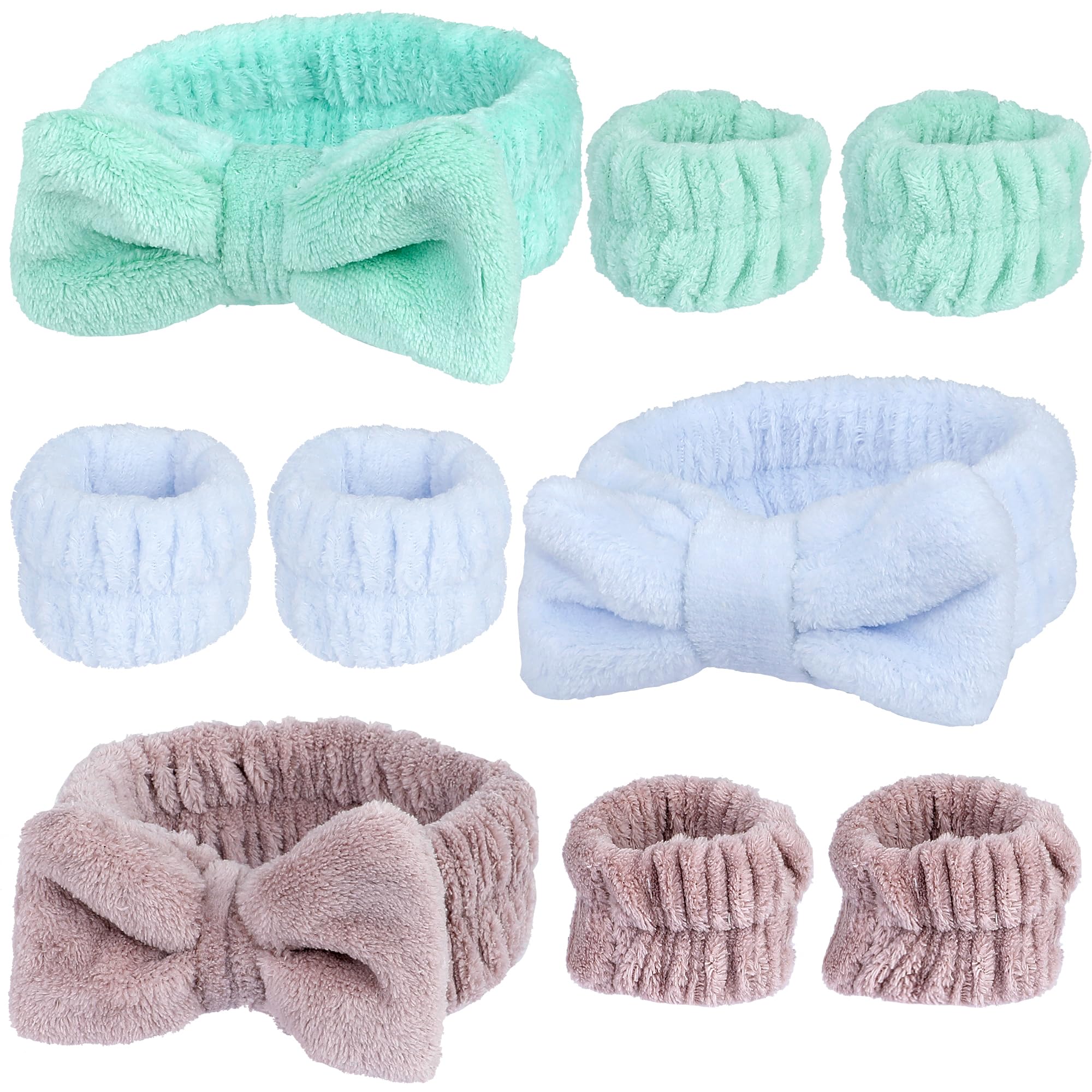 Amazon.com : YQMYXG Spa Headband and Wristband Set, 1 Pack of 9 Pieces ...