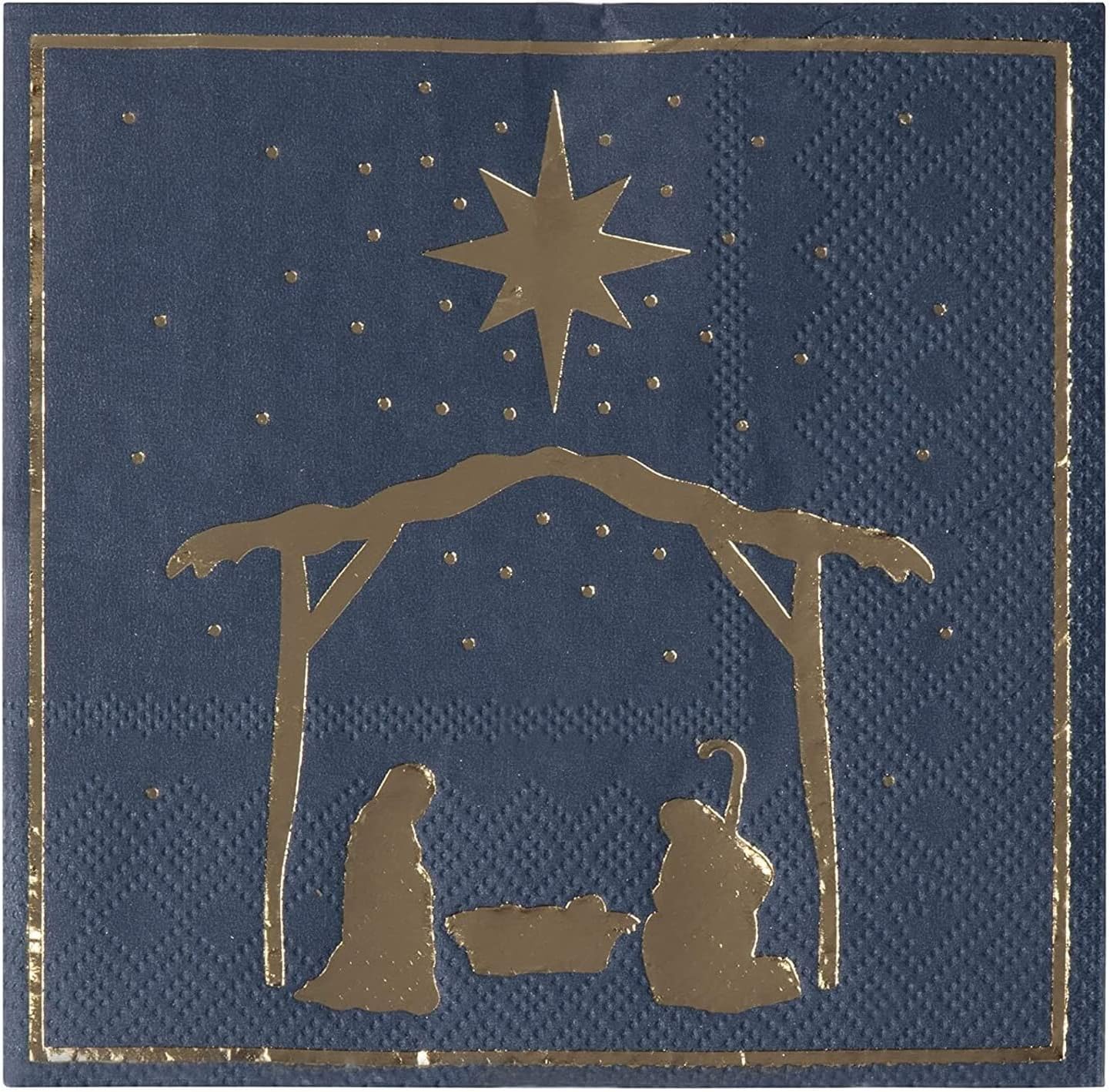 Amazon.com: Juvale Nativity Scene Paper Napkins - 5 x 5 In, Navy Blue ...