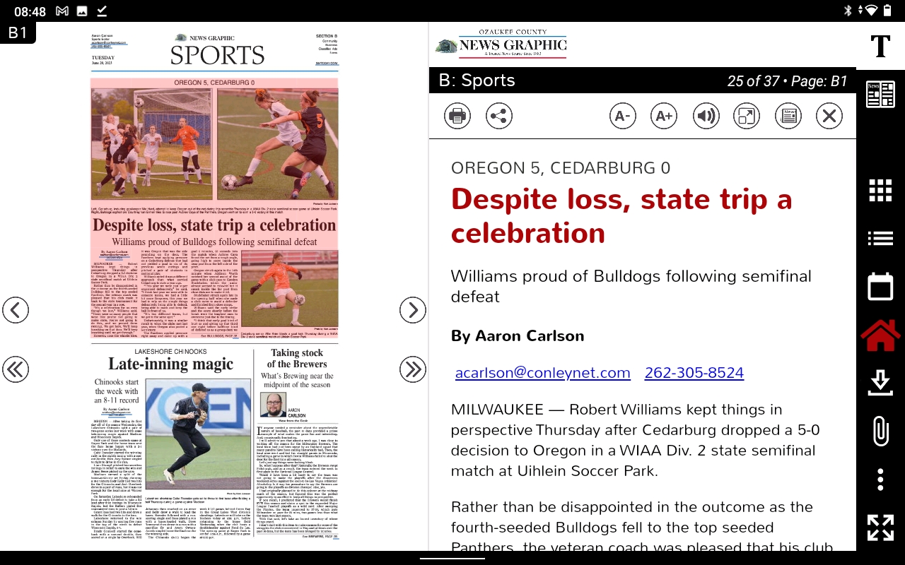 Cedarburg News Graphic - App on Amazon Appstore