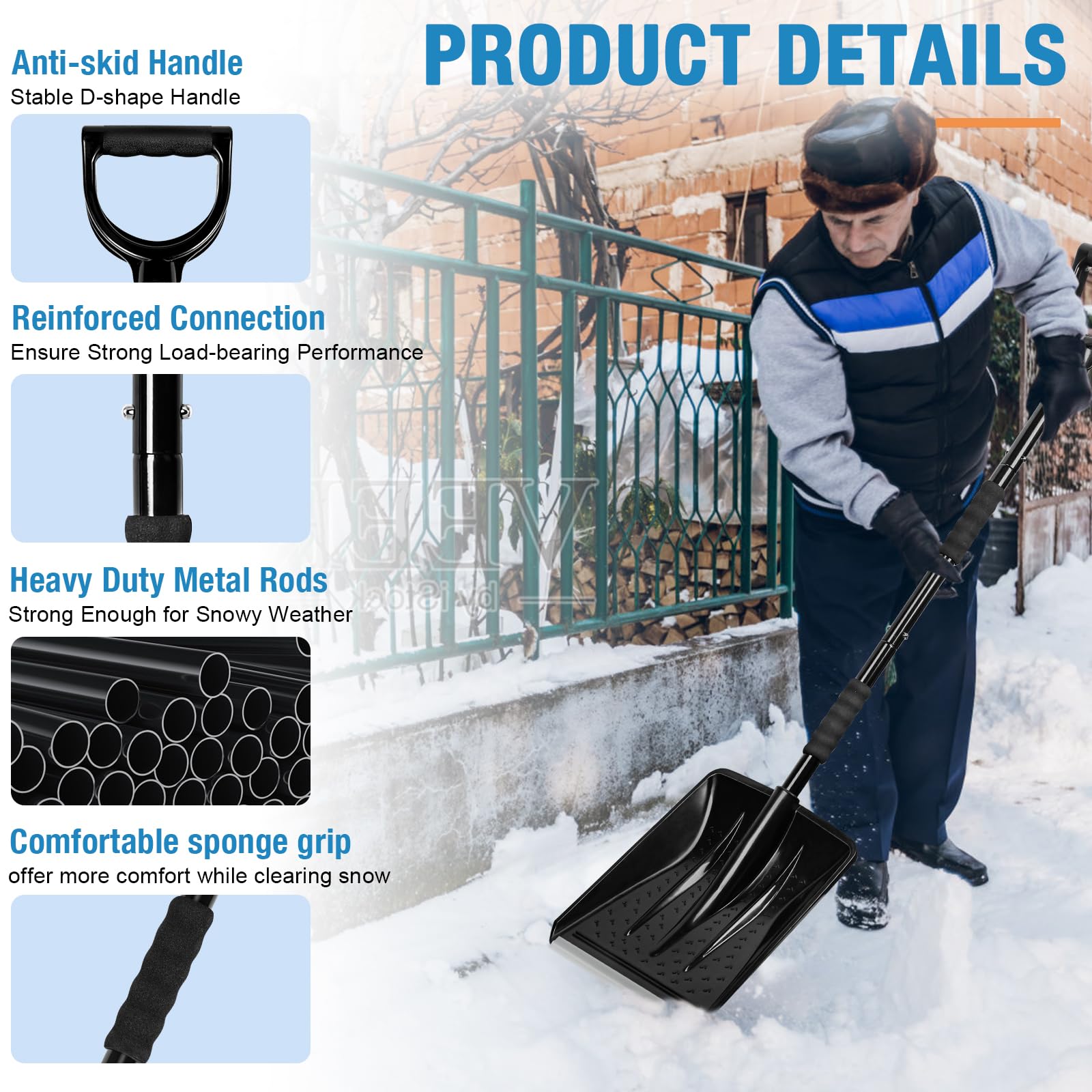 Metal Roofing Ice Breaker Roof Snow Removal Mieux Life 5 Ft Roof Snow
