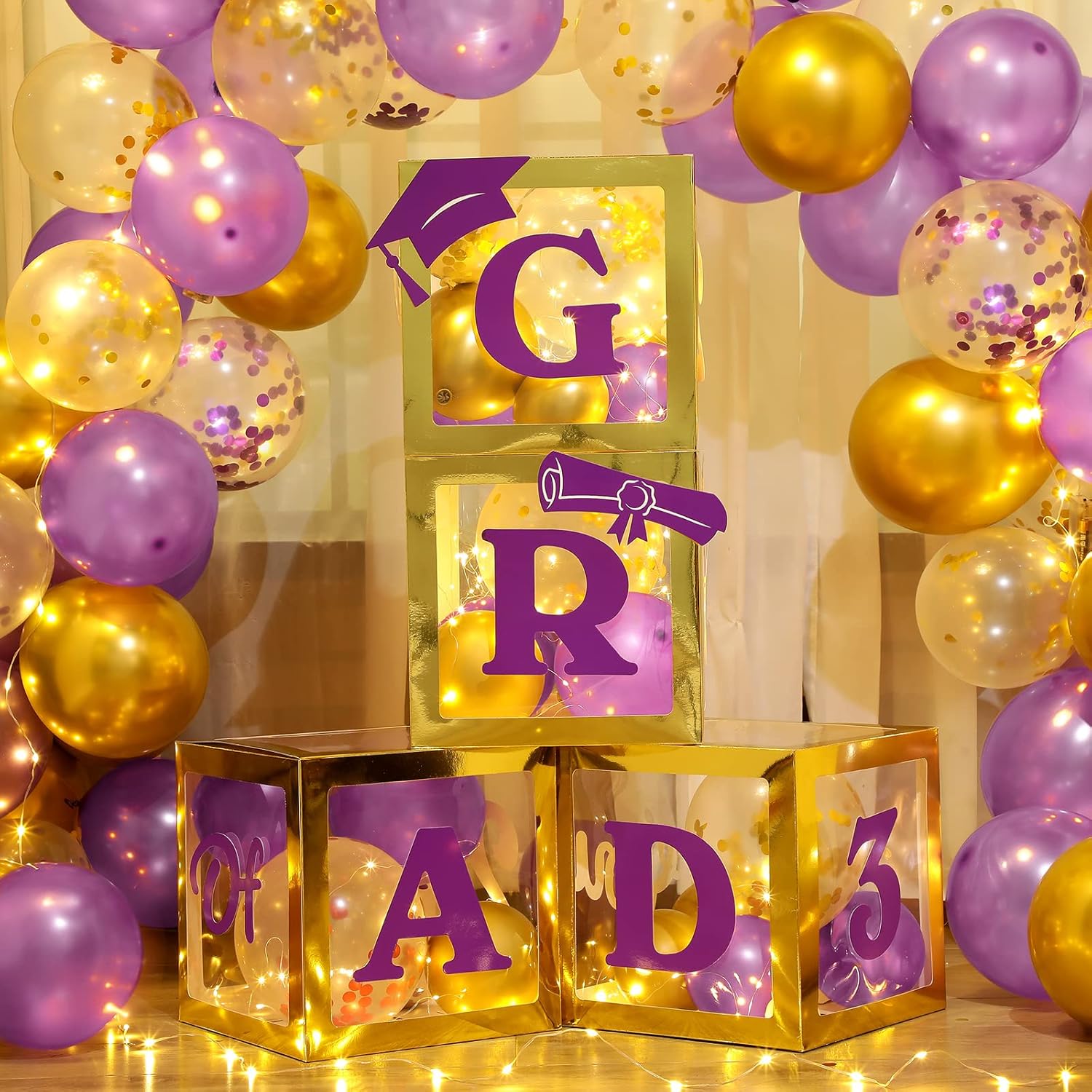 Amazon.com: 108 Pcs 2023 Graduation Balloon Arch Kit and 4 Lighted ...