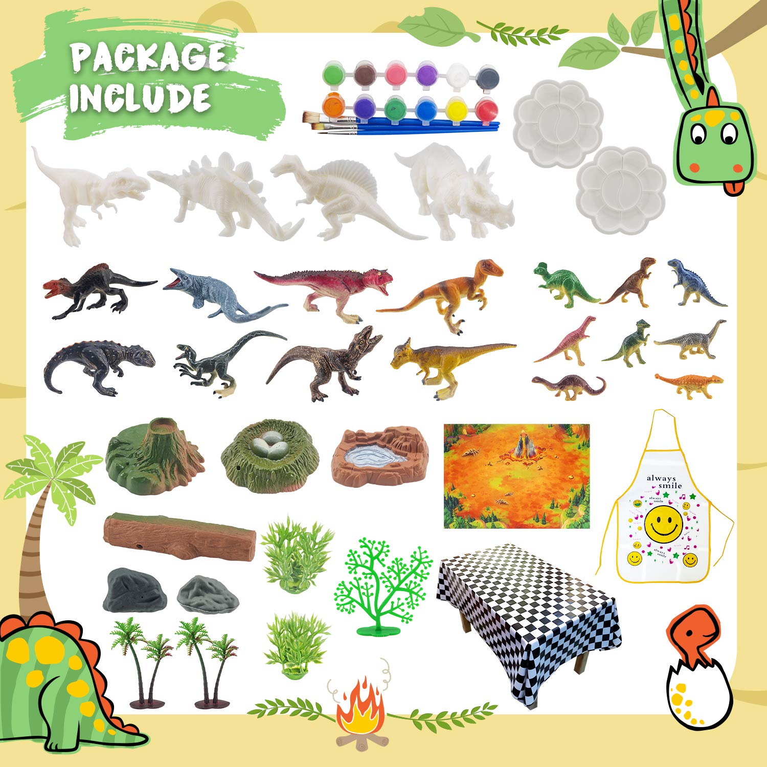 Buy FTBox 3D Dinosaur Painting Kit for Kids, Tyrannosaurus Rex ...