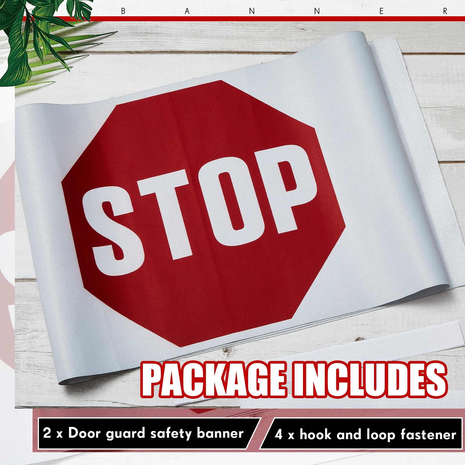 Snapklik.com : 2 Pieces Door Guard Safety Banner 50 X 12 Inch ...