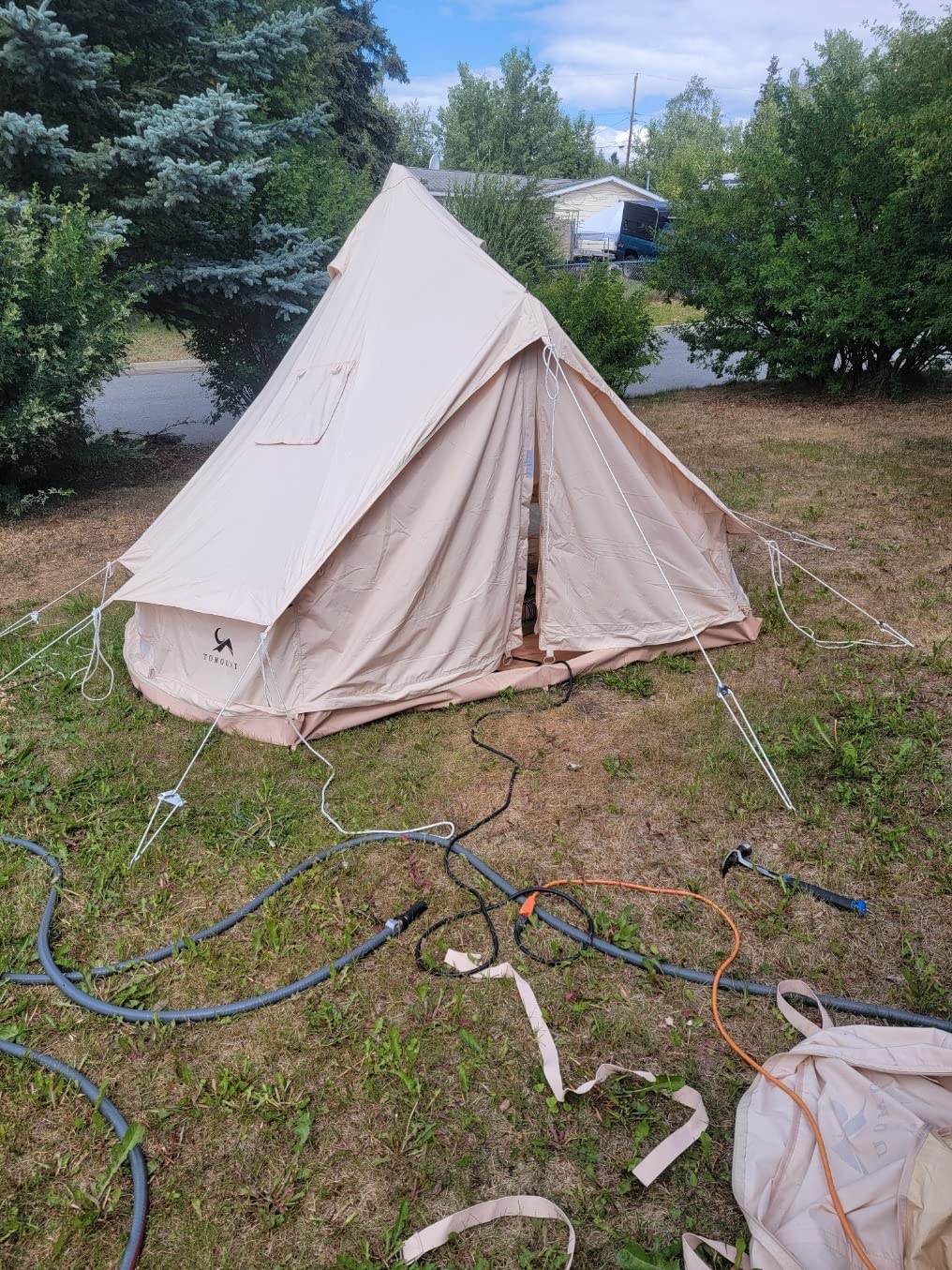 $33/mo - Finance MC Canvas Tent Bell Tent Yurt with Stove Jack Zipped ...