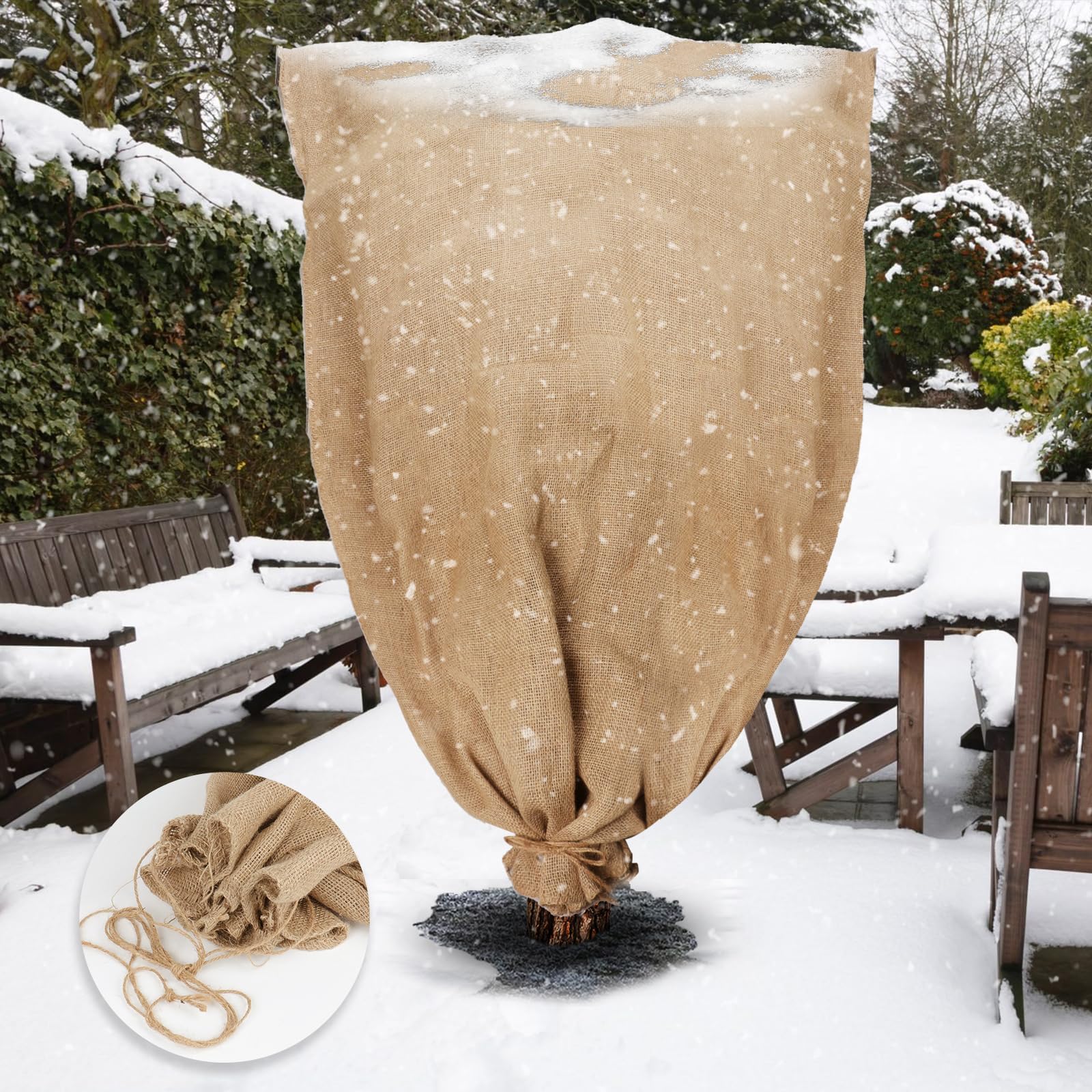 Amazon.com : Svepndic 45.3 X 70.9Inch Winter Burlap Plant Cover Bag ...