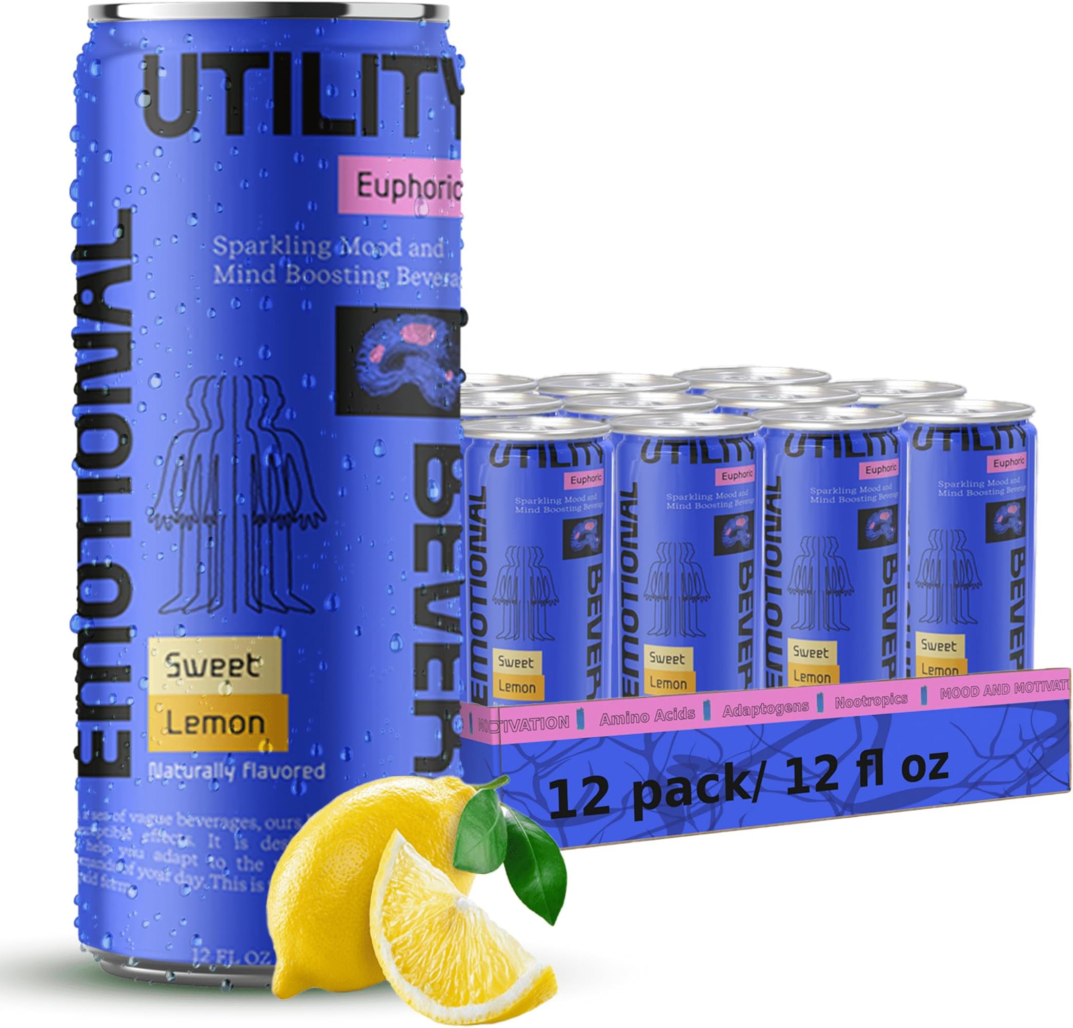 Amazon.com : E.U.B Lemon Sparkling Beverage with Nootropics ...