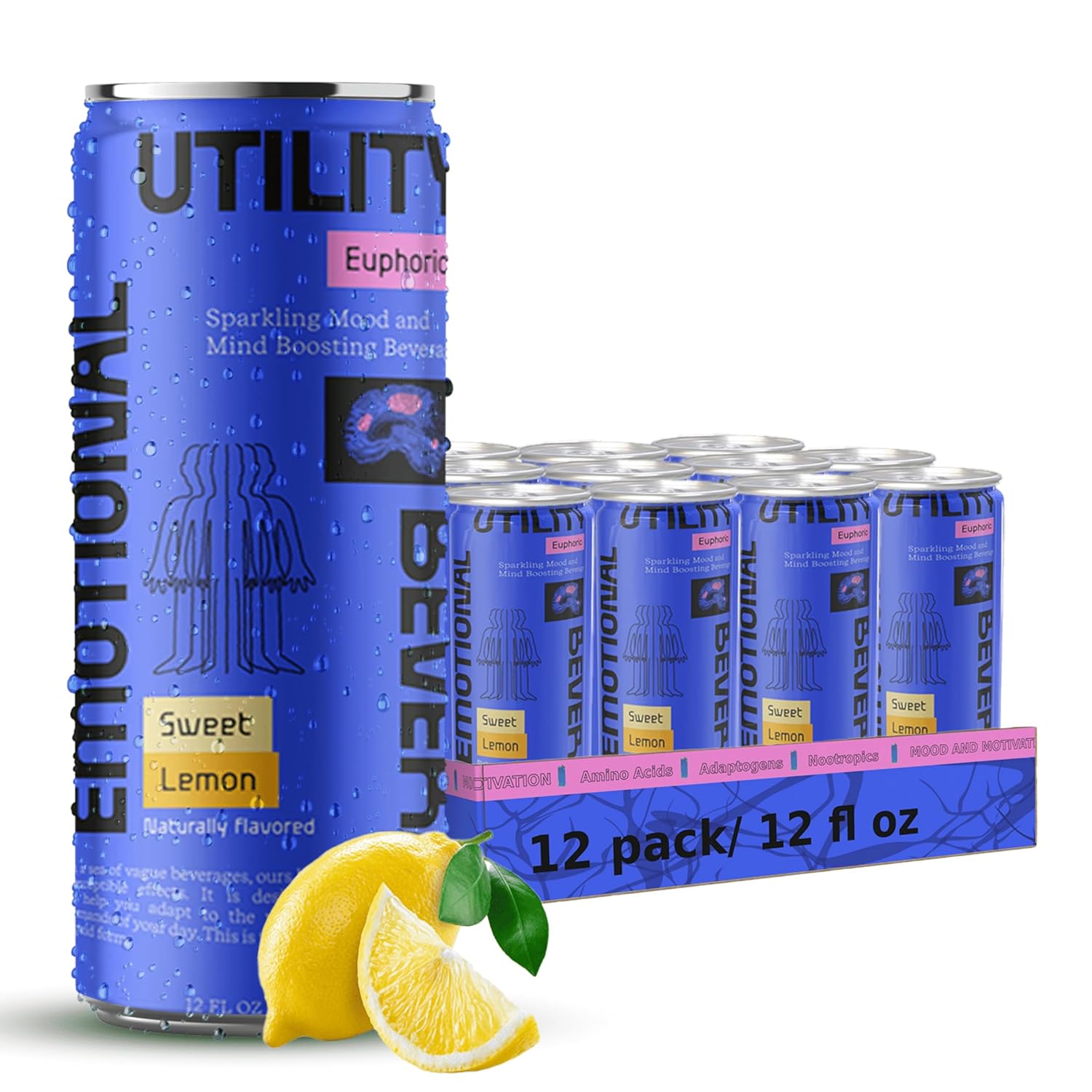 Amazon.com : E.U.B Lemon Sparkling Beverage with Nootropics ...