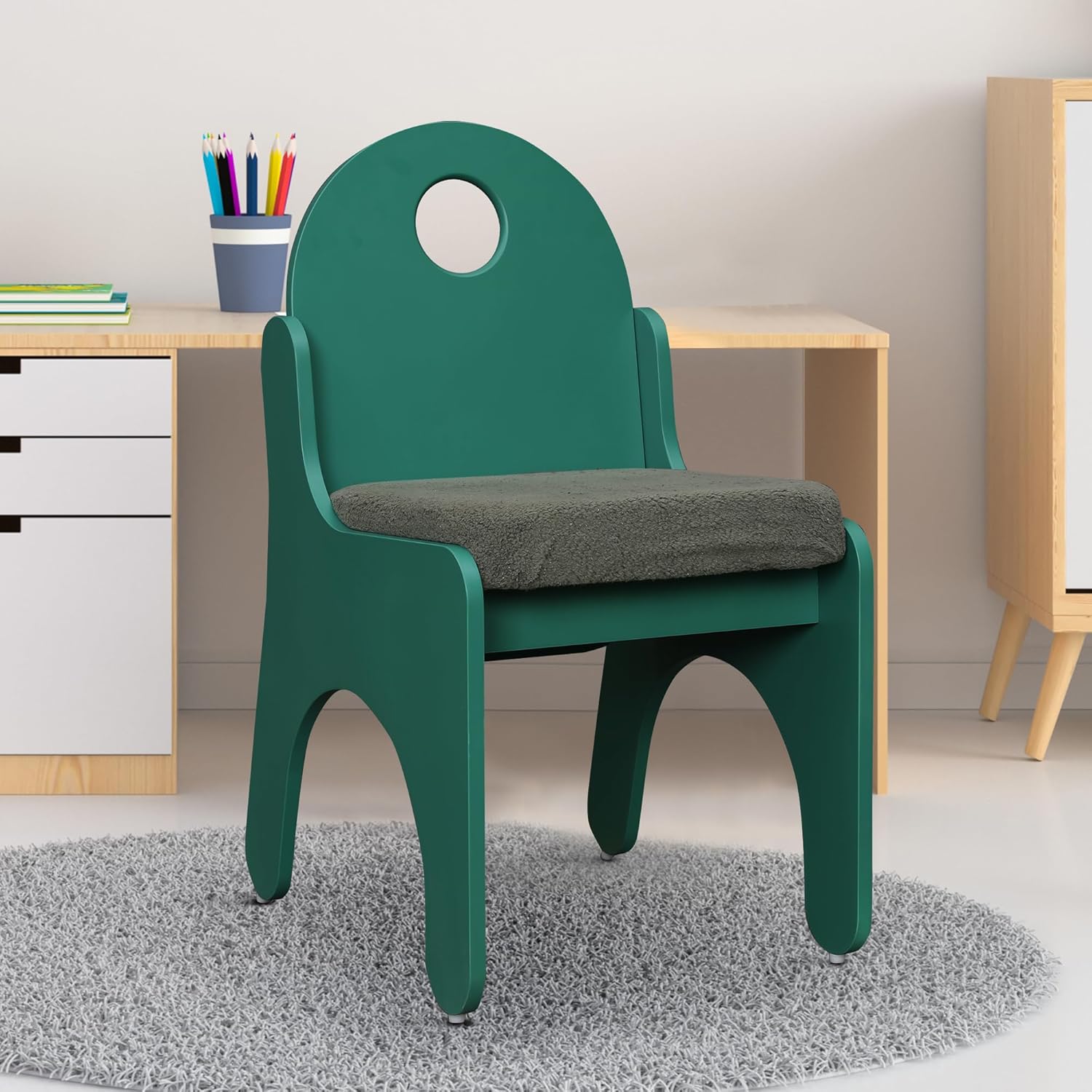 Smartsters Kids Study Chair: Engineered Wood, Cushioned, Rounded Edges ...