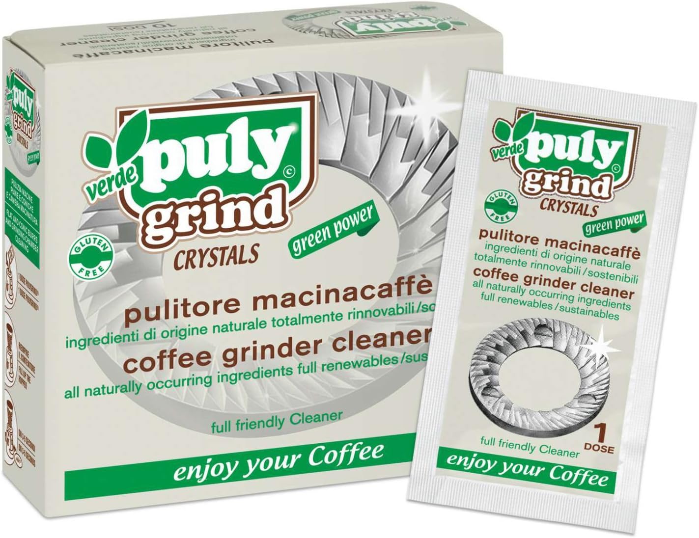 Amazon.com: Puly Caff Grinder Cleaning Crystals (10 x 15 g): Coffee ...