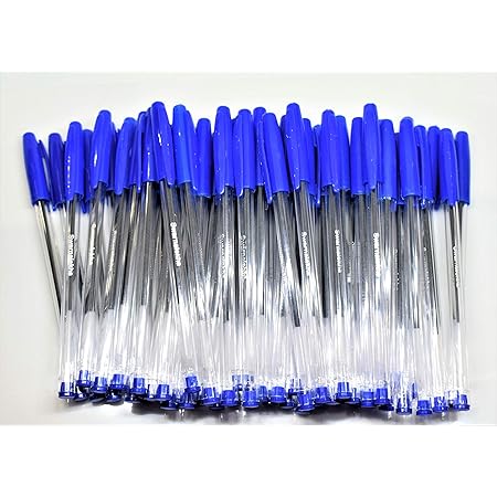 SS Prime Ball Pens Fast Writing Blue Ball Pen-Pack of 100 : Amazon.in ...