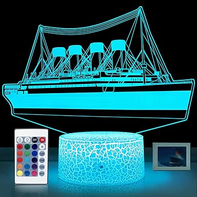 YAOMYLT Titanic Night Light for Kids Led Lights for Bedroom with Remote ...