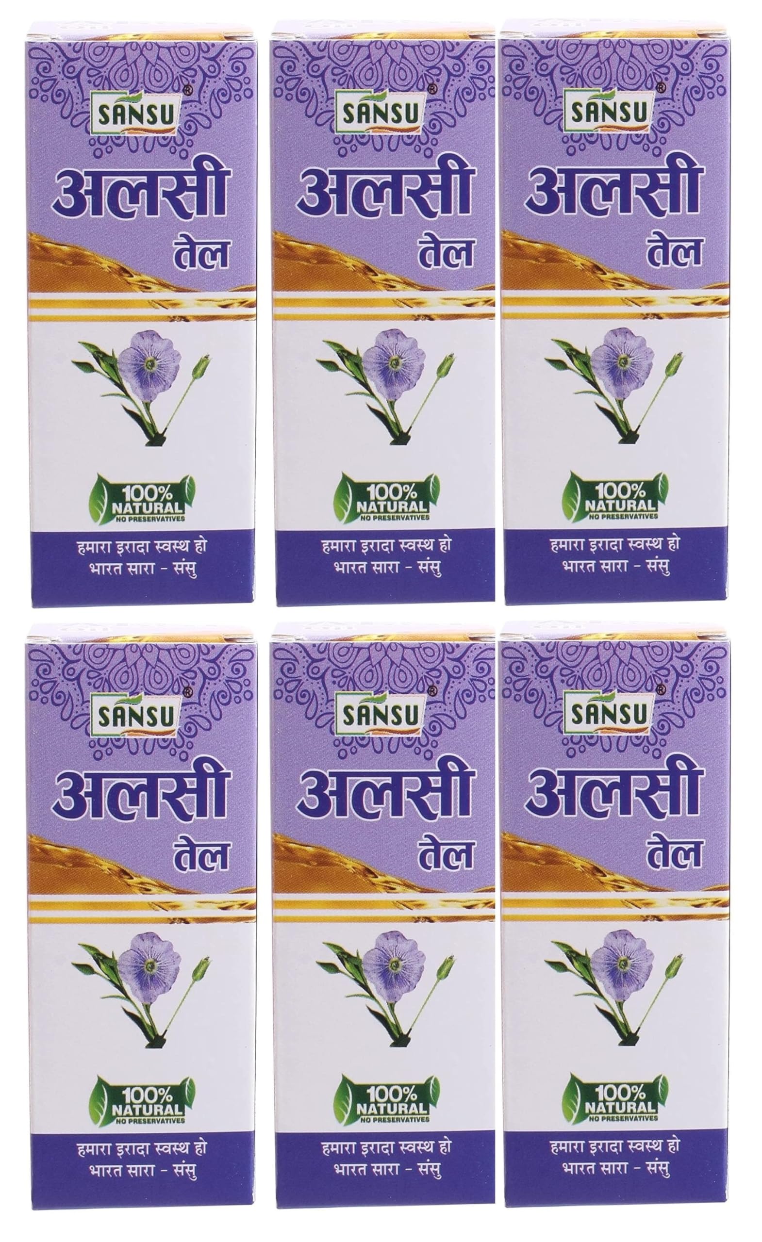 Buy Sansu Alsi Ka Tail | Herbal Tail | 200ml (Pack of 6). Online at Low ...