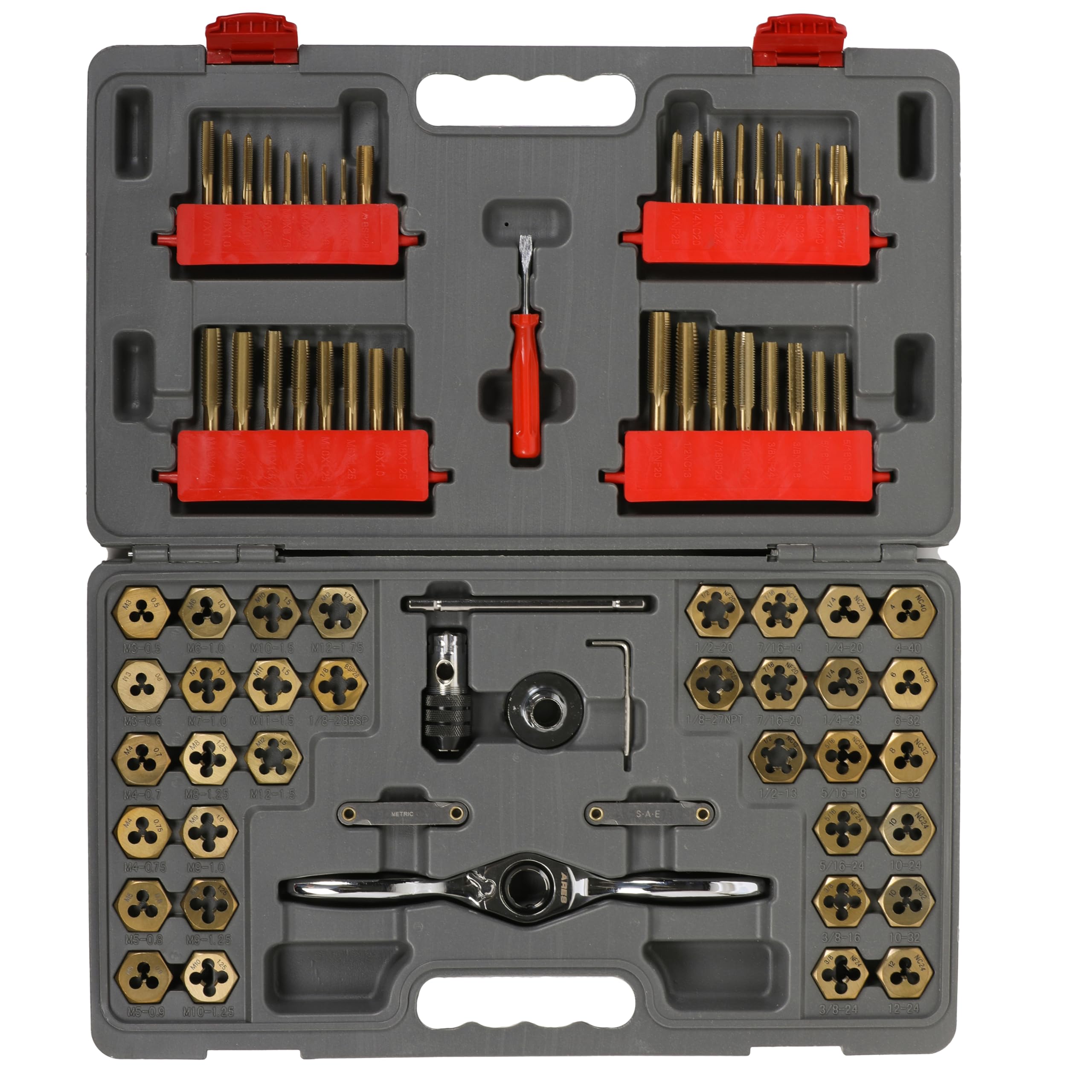 Snapklik.com : ARES 10079-76-Piece Master Ratcheting Tap And Die Set ...