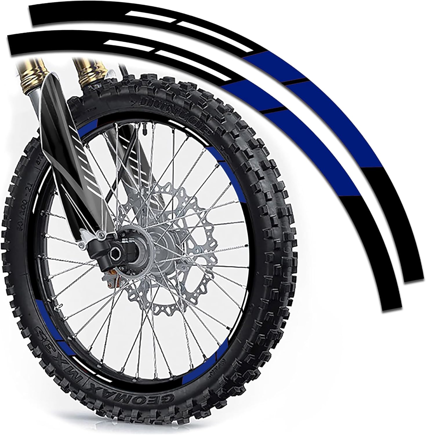 Amazon.com: Motorcycle Rim Stickers Front Rear Wheel Decals Stripes for ...