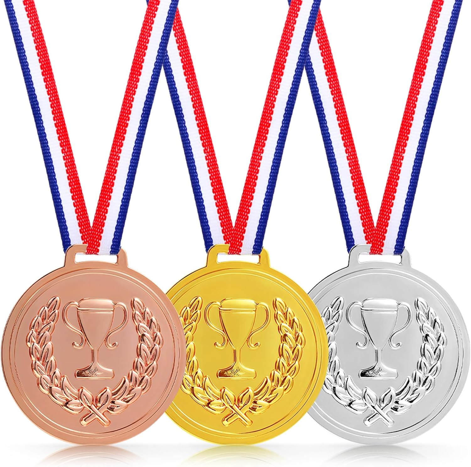 Amazon.com : 1st 2nd 3rd Medals Awards for Adults and Kids, 3 Pack Gold ...