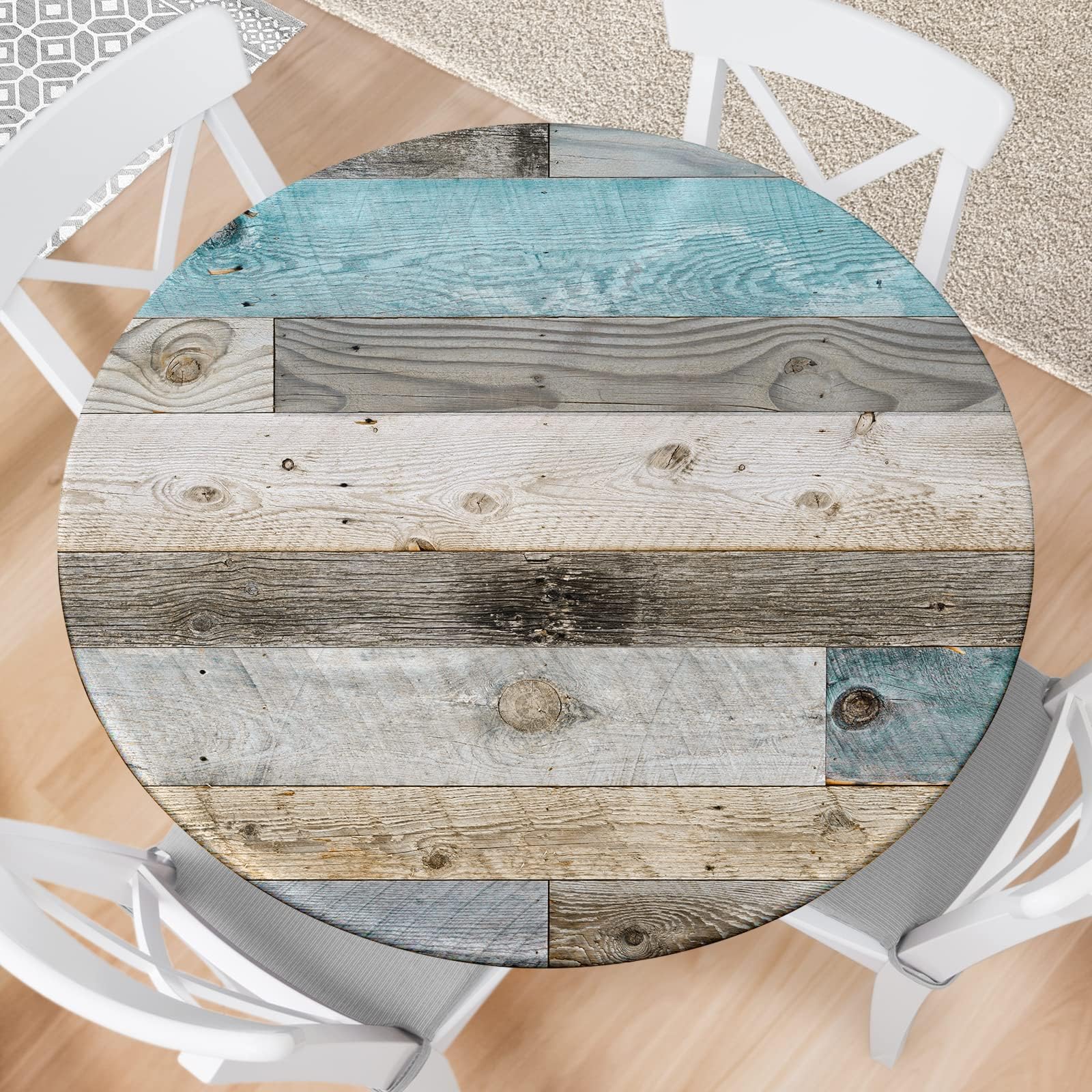 Amazon.com: Jobar IdeaWorks Decorative Stretch Table Cover - Wood ...