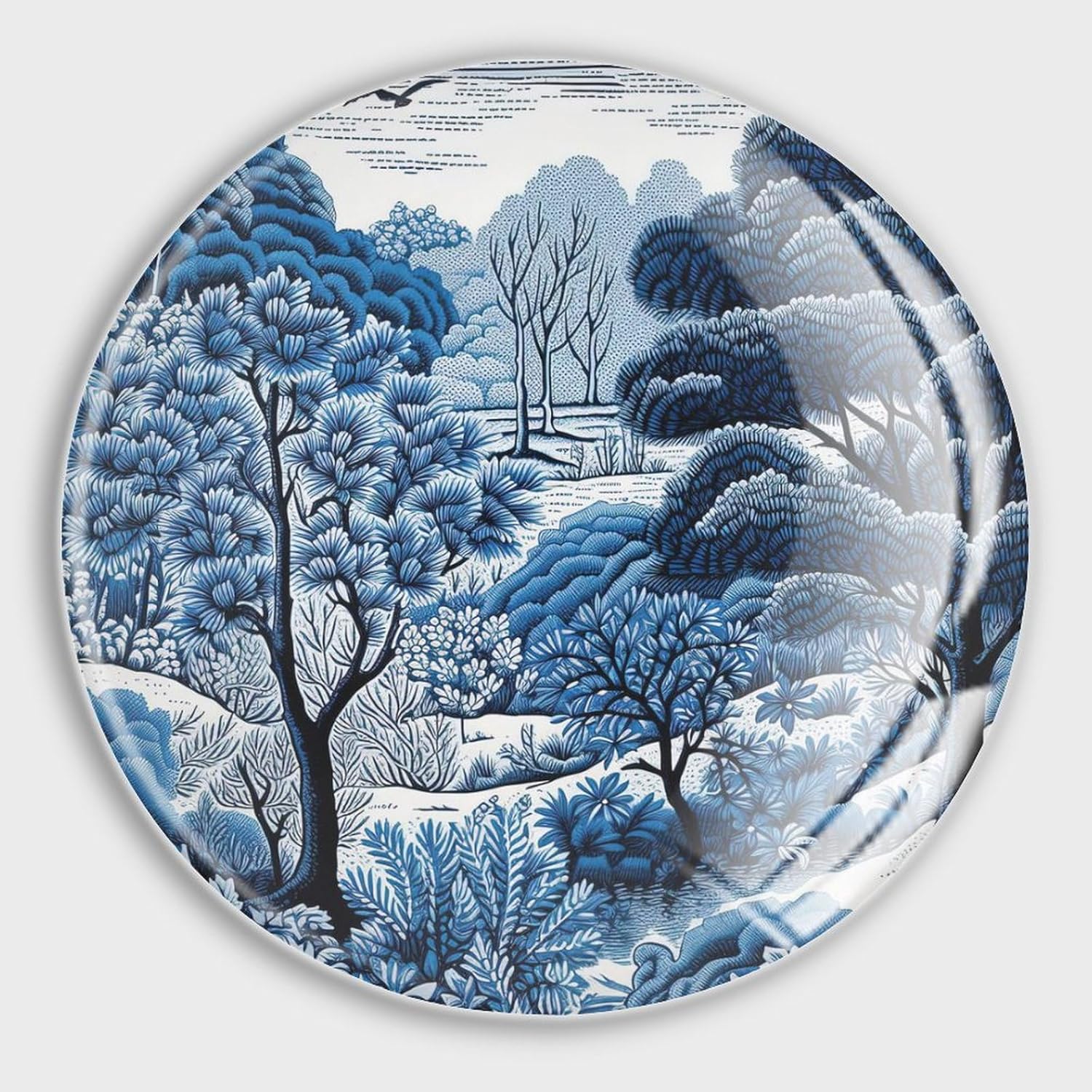 Amazon.com: Blue and White Indigo Chinoiserie Refrigerator Magnets Navy ...