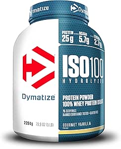Dymatize ISO 100 Hydrolyzed Gourmet Vanilla 2264g - Whey Protein Hydrolysat + Isolat Pulver ...