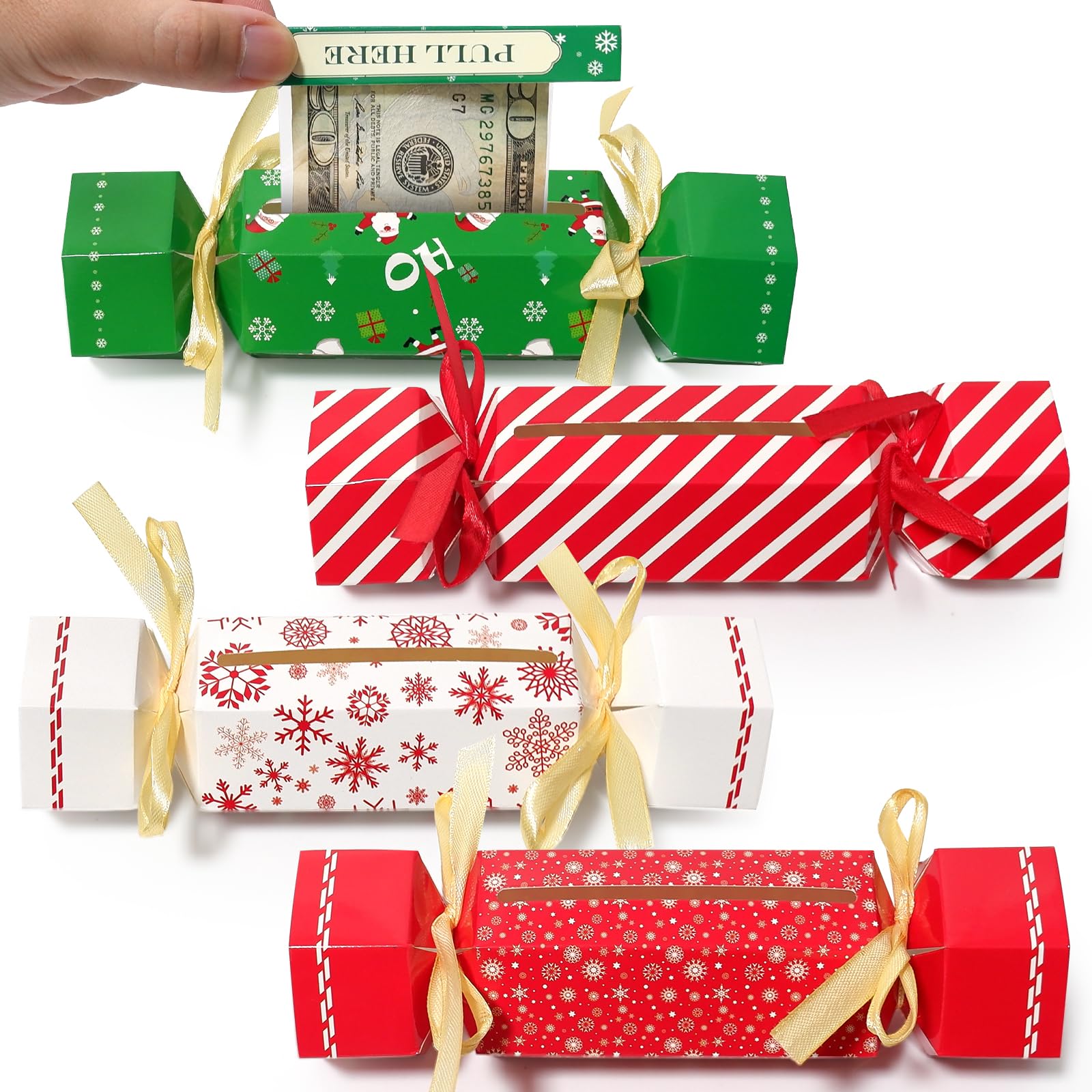 Amazon.com: 4PCS Christmas Surprise Money Pull Pouch, Can Hold Cash DIY ...