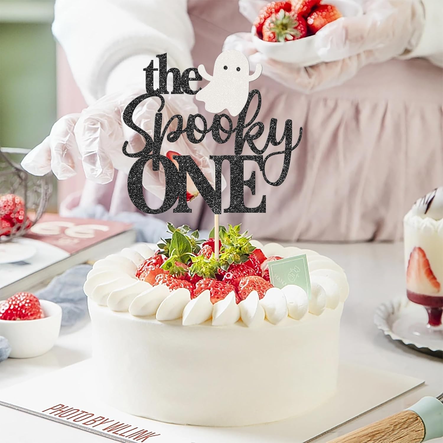 1 paquete de The Spooky One Cake Topper Glitter The Spooky One ...